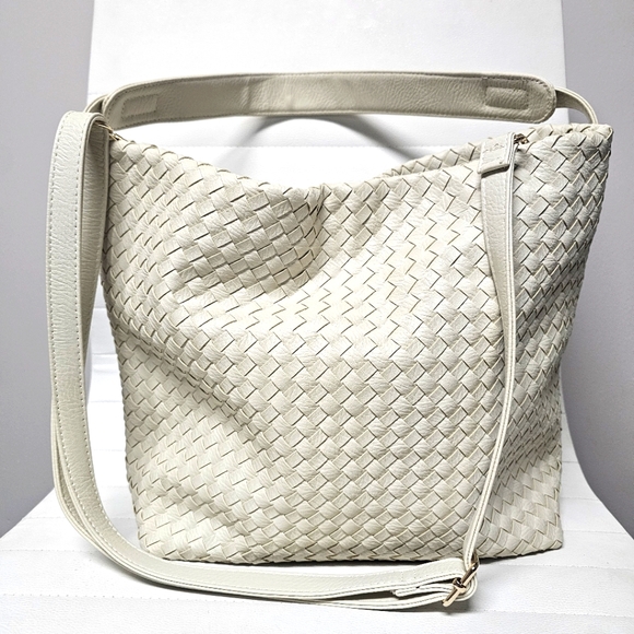 Expressions | Bags | Expressions Nyc Vegan Leather Beige Off White ...